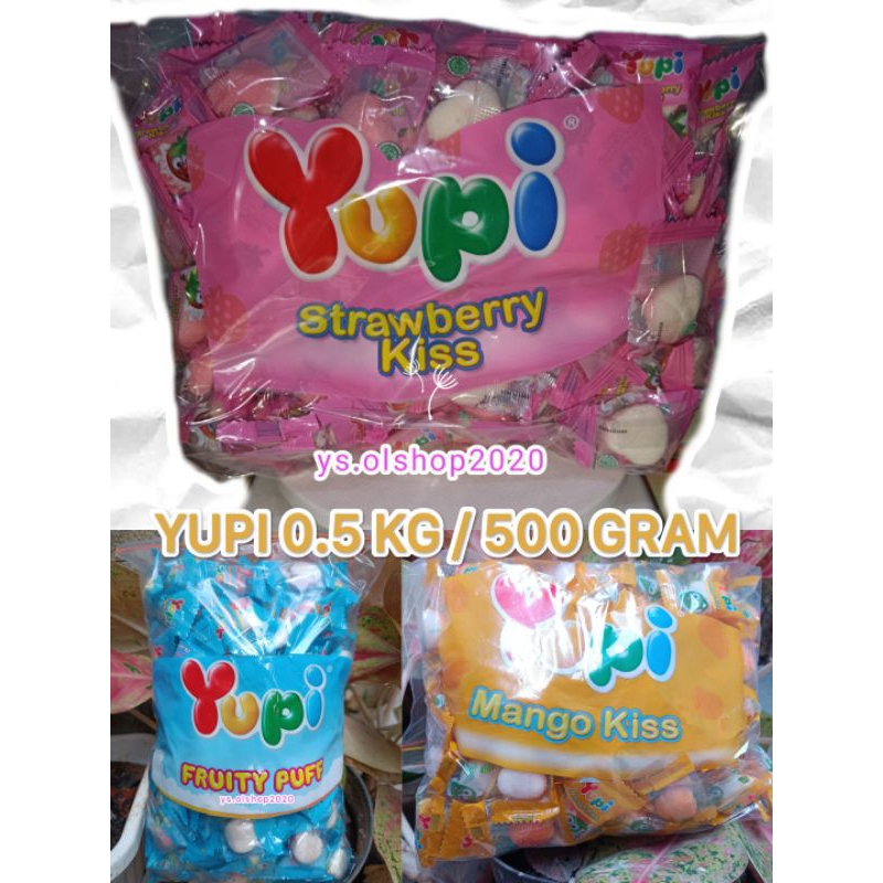 Jual Aneka Yupi Reseller 500 Gram rasa Strawberry Stoberi, Mango Kiss ...