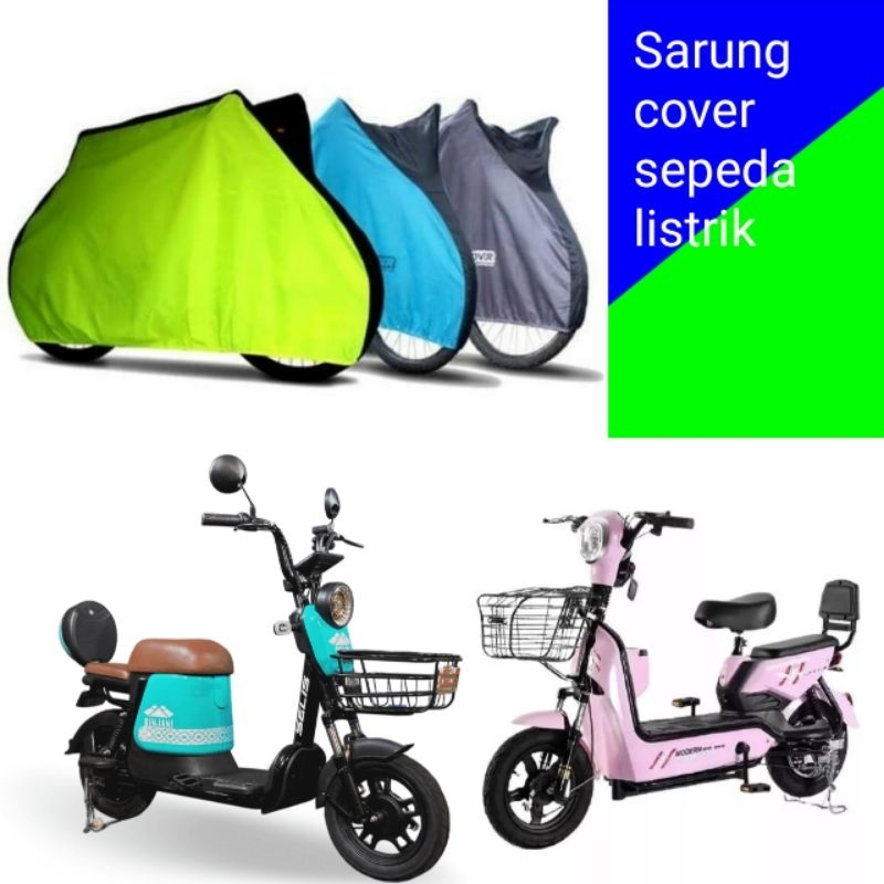 Jual Sarung Cover Sepeda listrik motor listrik Roda dua waterproof ...