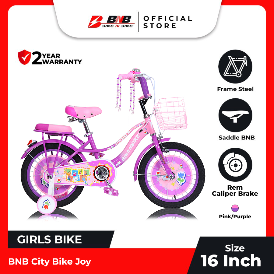 Jual Sepeda Anak Perempuan BNB Ctb Joy "ukuran 16inch & 18inch" Rem Caliper Brake (Termasuk ...