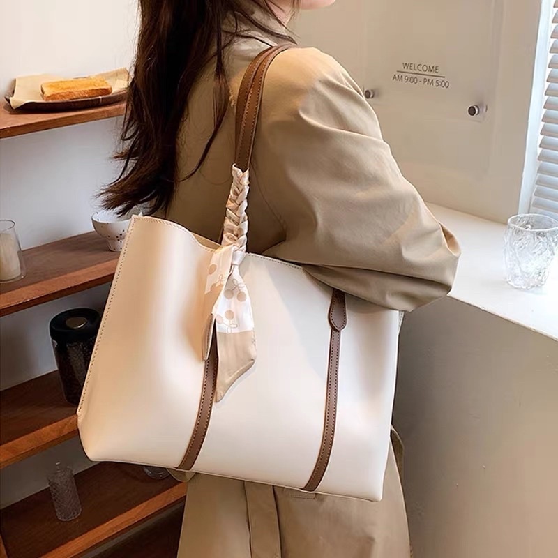 Jual TWINS Tote Bag Wanita Ukuran Besar Desain Menawan Dengan Syal ...