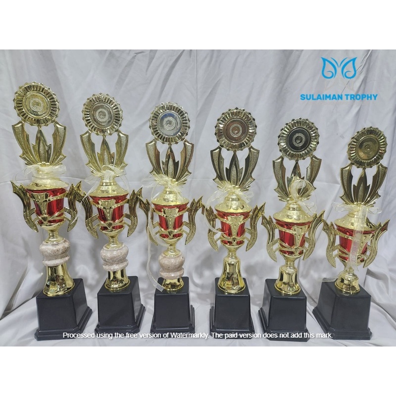 Jual Piala / Trophy SET 1-6 isi 6 buah Piala free tulisan, logo, pita ...