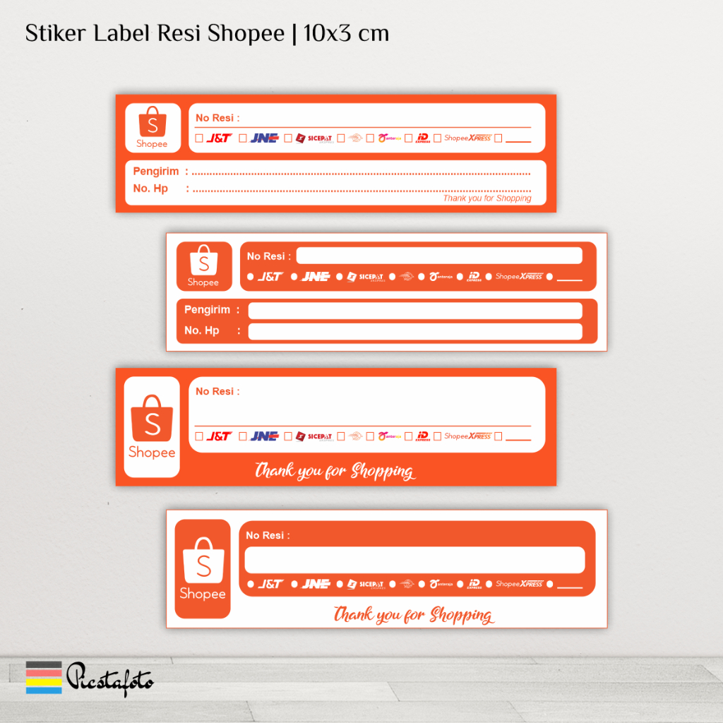Jual Stiker Label Pengiriman resi/stiker resi/stiker label isi 100 ...