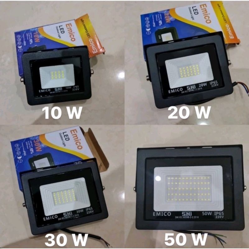 Jual LAMPU SOROT LED LAMPU TEMBAK LED 30 20 10 WATT EMICO PUTIH KUNING SNI TOP QUALITY | Shopee ...