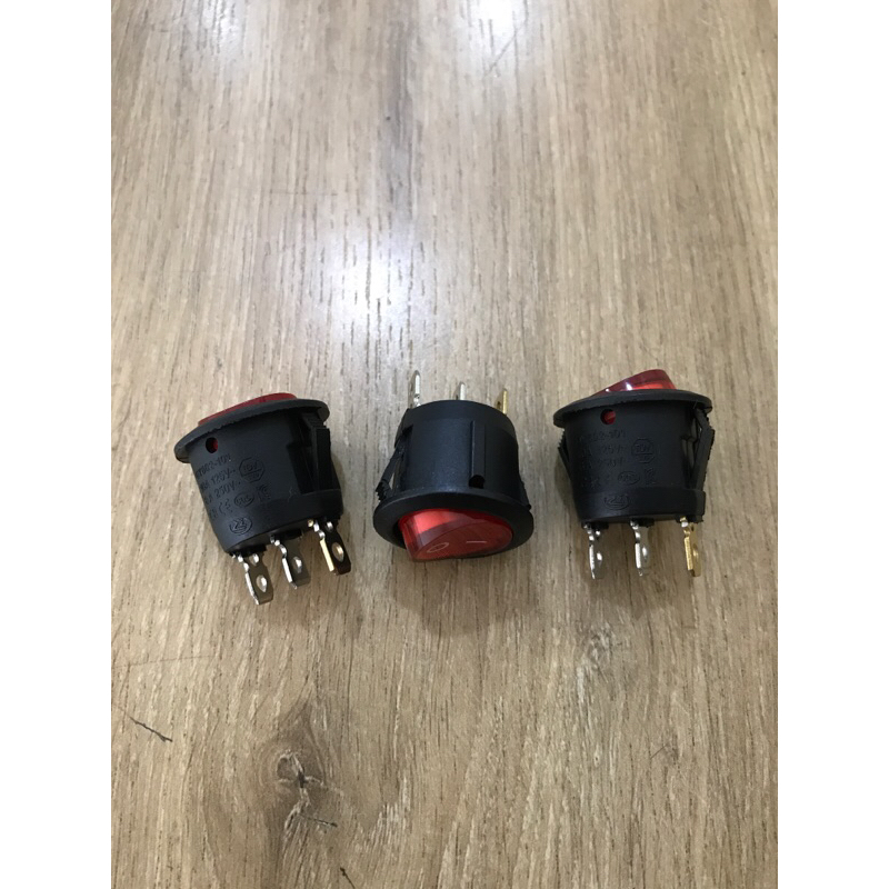 Jual Saklar Power Switch 3pin + Lampu Bulat | Shopee Indonesia