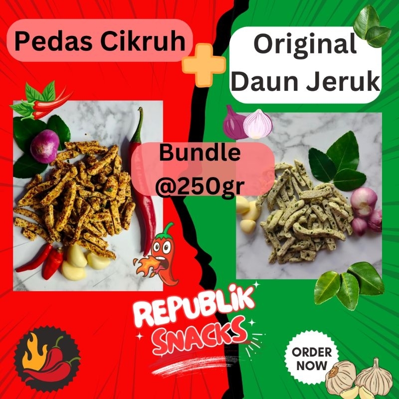 Jual Paket Bundle Basreng Republik Snacks @250gr Cemilan camilan Hemat | Shopee Indonesia