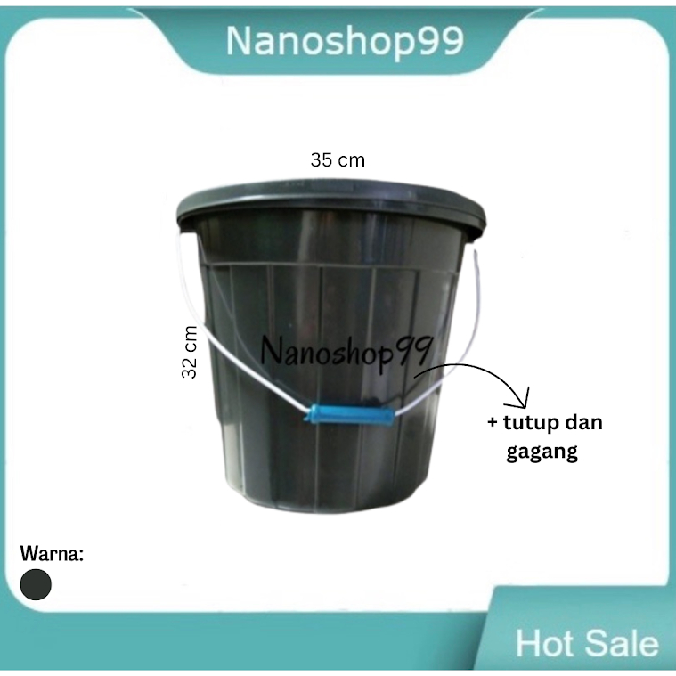 Jual Ember 6 Galon tong air 6 galon + tutup polaris 20 LITER / EMBER 20 ...