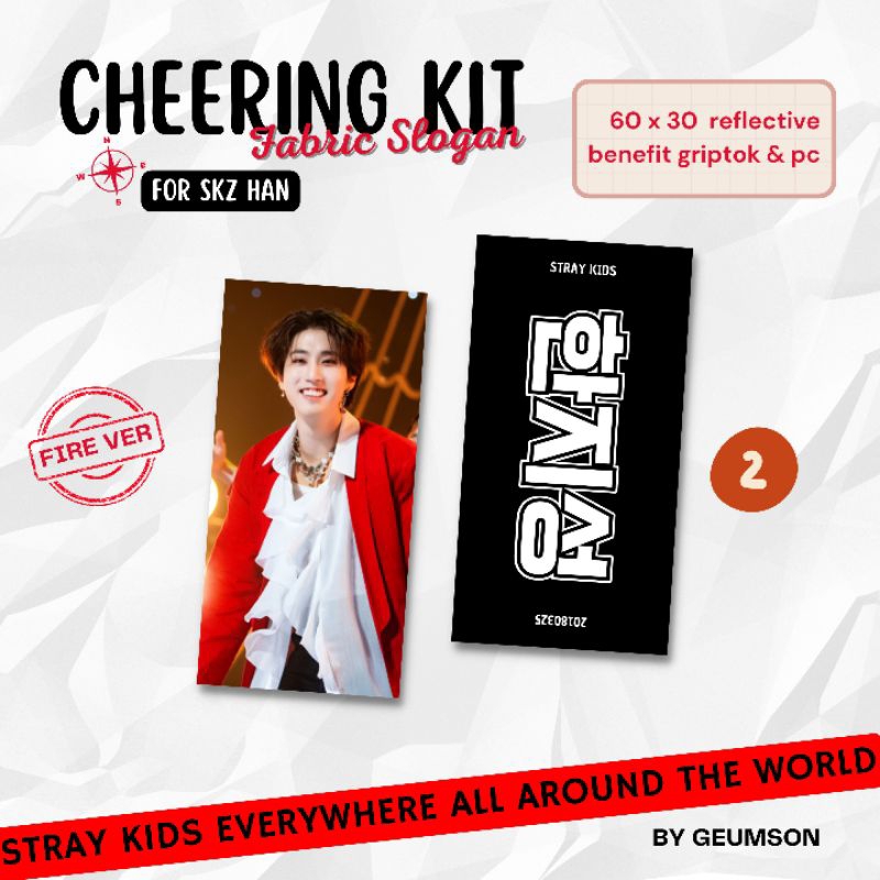 Jual STRAY KIDS CHEERING KIT SLOGAN SKZ KPOP HAND BANNER SLOGAN ...