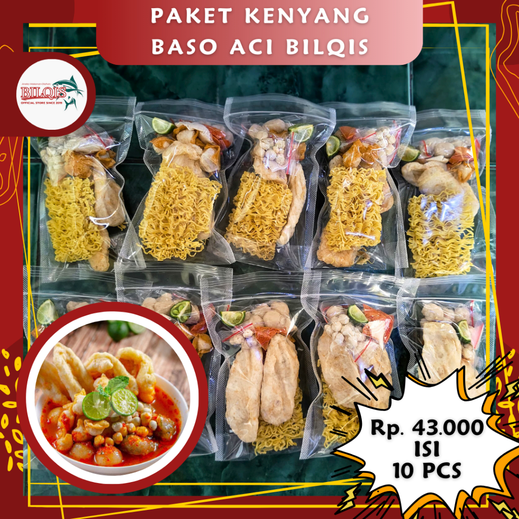 Jual Paket Kenyang Baso Aci Instan 10pcs / Bakso Aci Boci Instan ...
