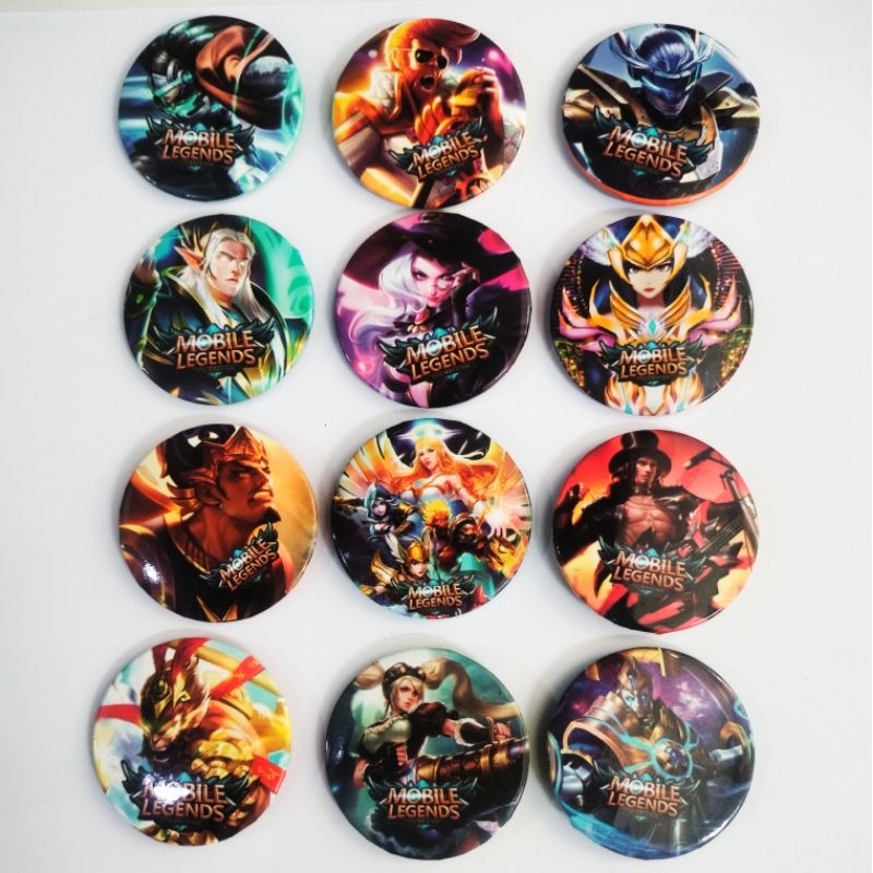 Jual Pin Kaleng atau Pin Sovenir Mobile Legend 5 cm ( harga 6 buah ...