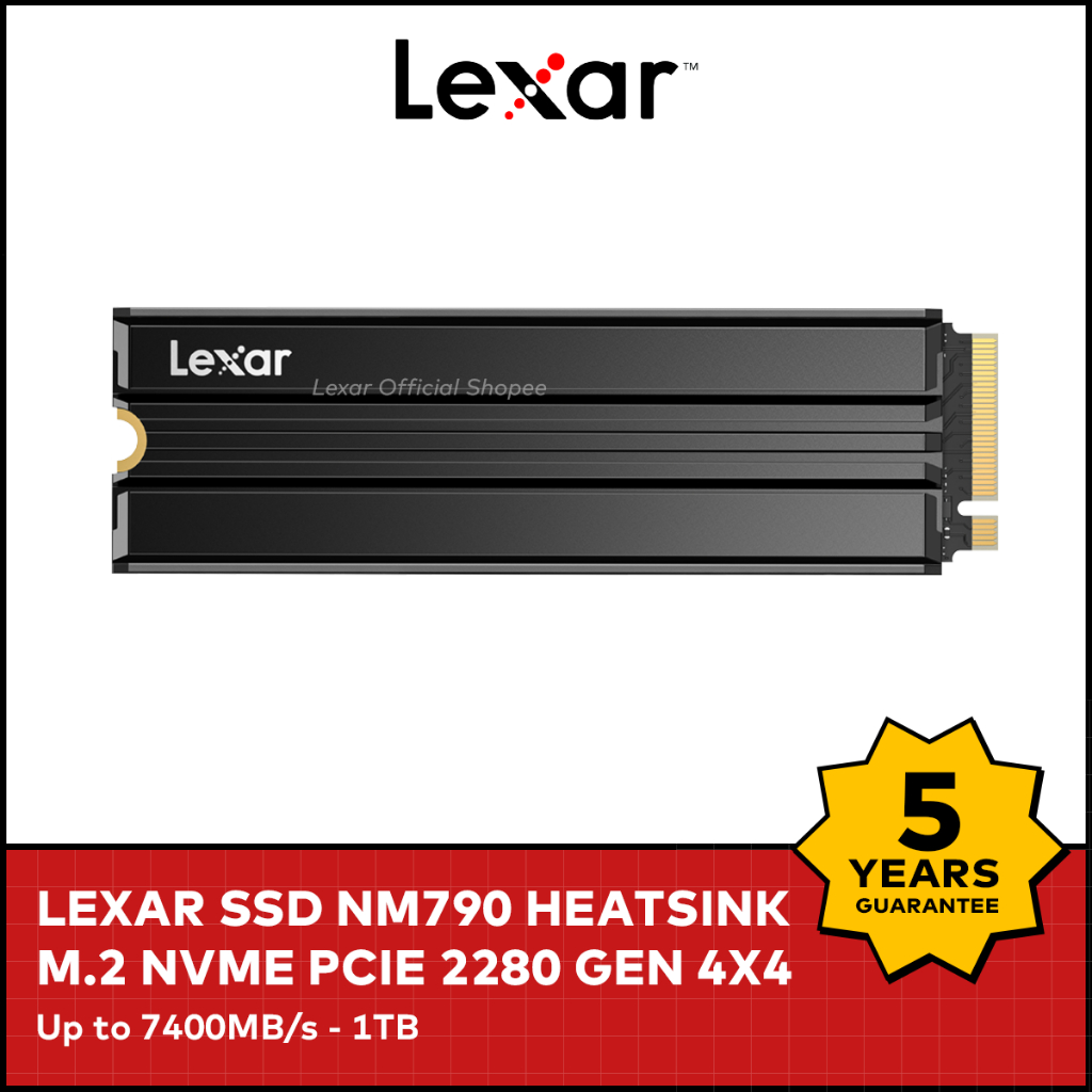 Jual Lexar SSD NM790 with Heatsink M.2 NVMe PCIe 2280 Gen 4X4 - 1TB ...