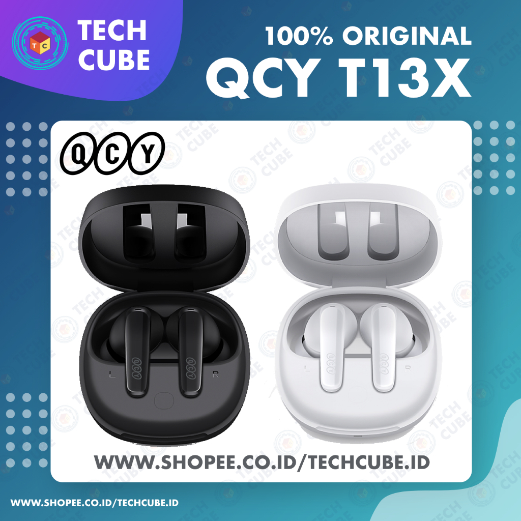 Jual QCY T13X TWS Earphone Headset Bluetooth Earbuds Wireless Upgrade T13 T5 T20 | Shopee Indonesia