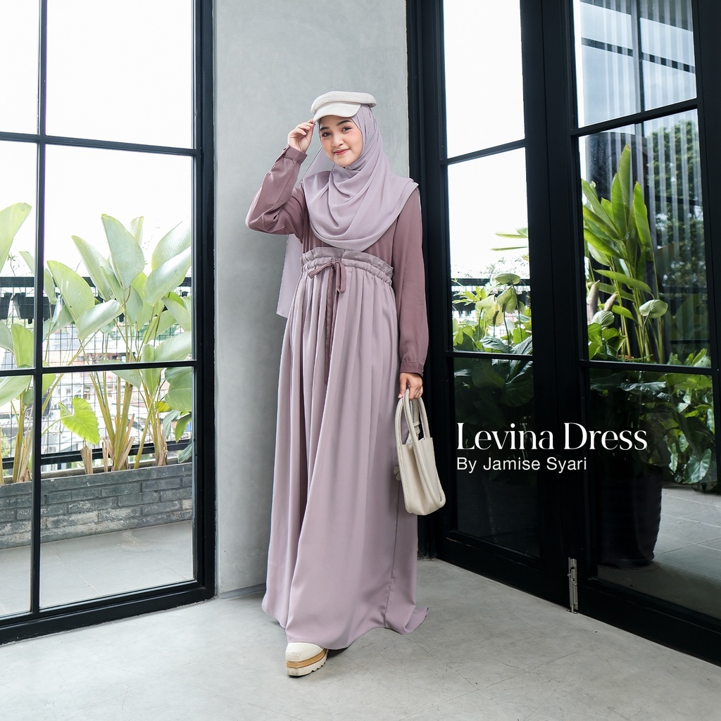 Jual Jamise | Levina Dress (woodrose ukuran xs) (new) | Shopee Indonesia