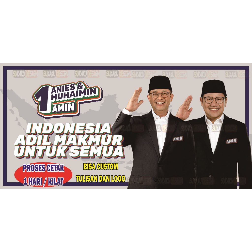 Jual BANNER / SPANDUK PEMILU ANIS BASWEDAN MUHAIMIN 2024 / BISA COD ...