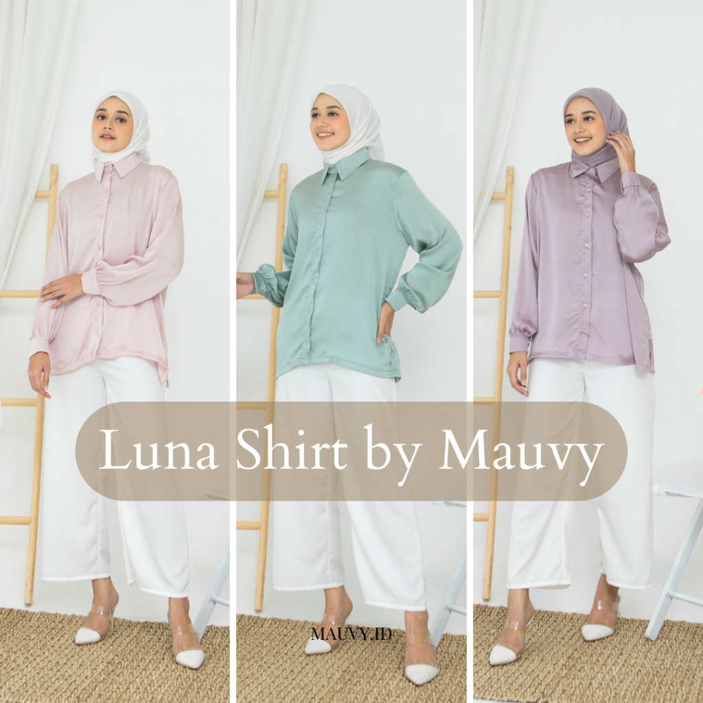 Jual Luna Shirt by Mauvy (Oversized Shirt Big Size Friendly) | Shopee ...