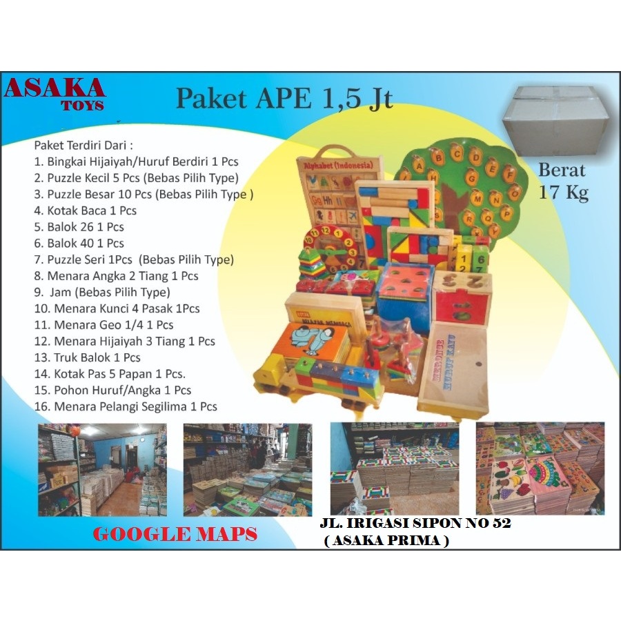 Jual Alat Permainan Edukatif ( APE ) PAUD tahun 2024 paket 1.5jt ...