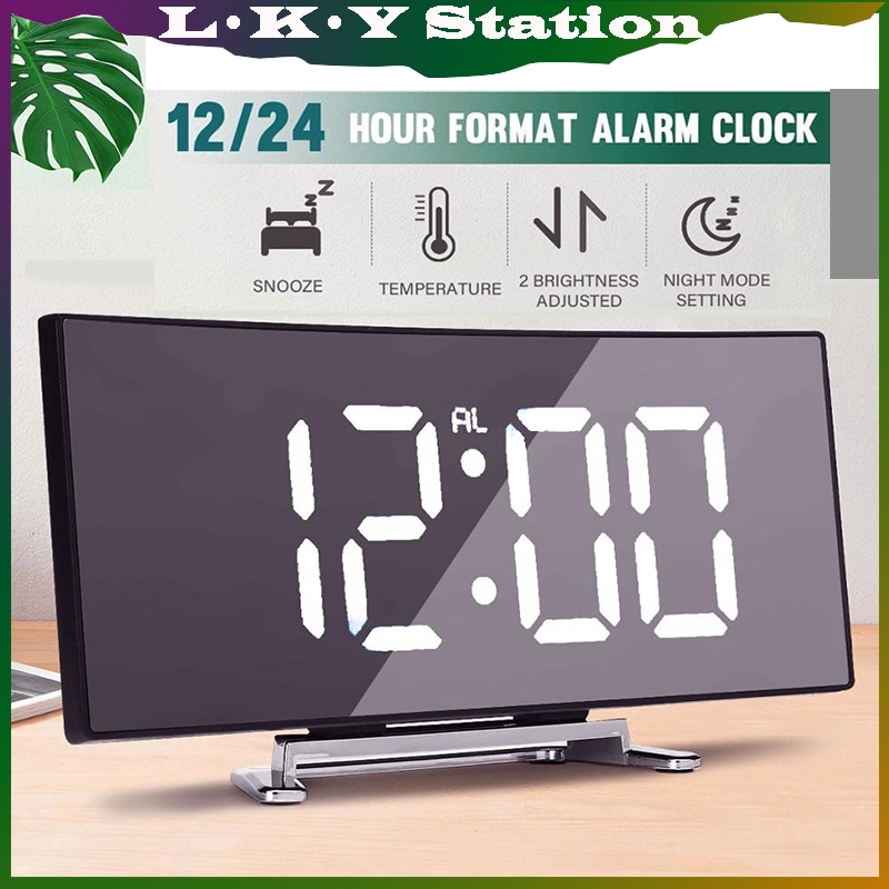 Jual DT-6507 Jam Meja Digital Alarm Clock Mirror - DT6507 Jam Meja ...