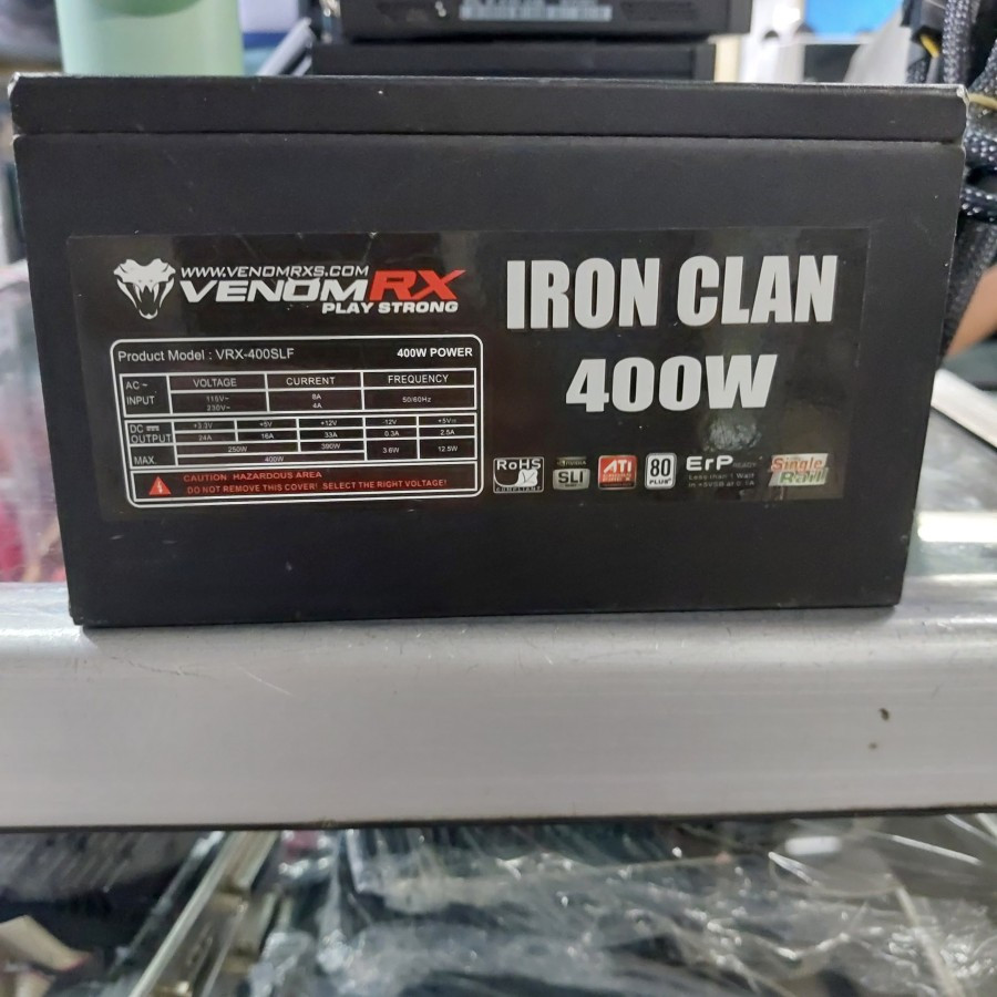 Jual psu 400w venom rx murah powersupply gaming 6pin pcie | Shopee ...
