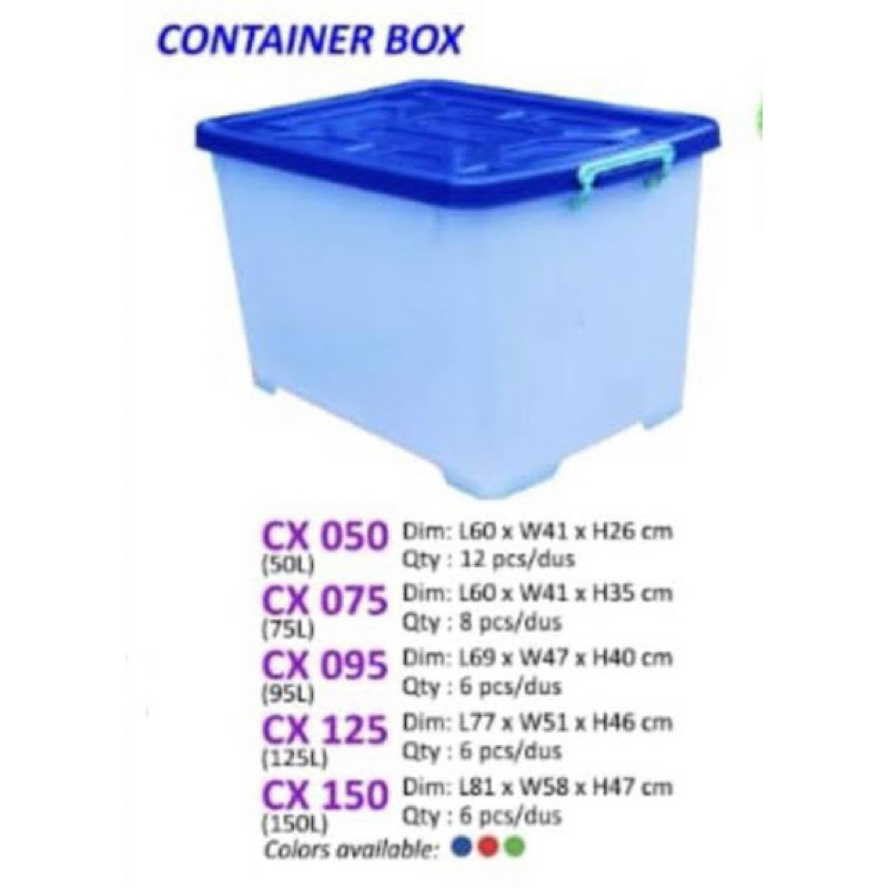 Jual Phylia Container Box CX 95 Container Box Roda 95 Liter | Shopee ...