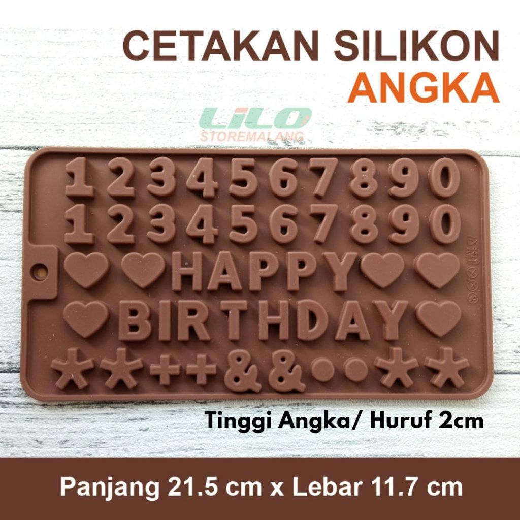 Jual Cetakan Silikon Angka 1234 Coklat Puding L94 | Shopee Indonesia