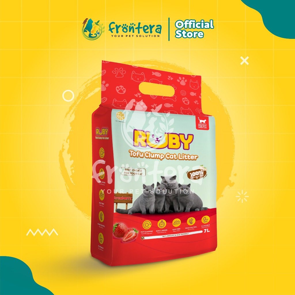 Jual Pasir Tofu Gumpal Wangi Cat litter Ruby 7 L | Shopee Indonesia