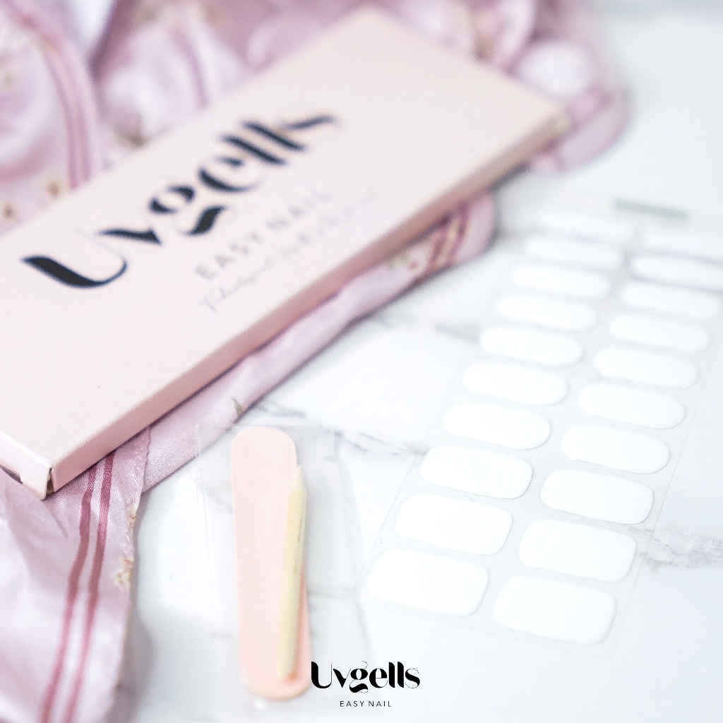 Jual 1 Set Uvgells Sticker + Uv Lamp - Teknology Nail Sticker Gel Art ...