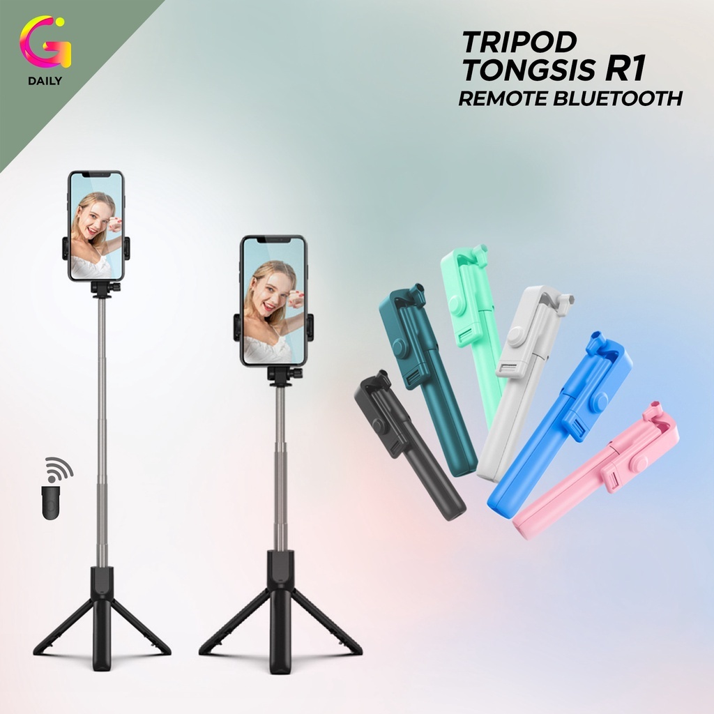 Jual Tripod Tongsis R1 | Tongkat Selfie Wireless | Selfie Stick 360 ...