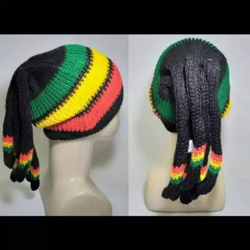 Jual COD Kupluk Rasta Anak-anak Model Gimbal Rajut Model Gurita ...