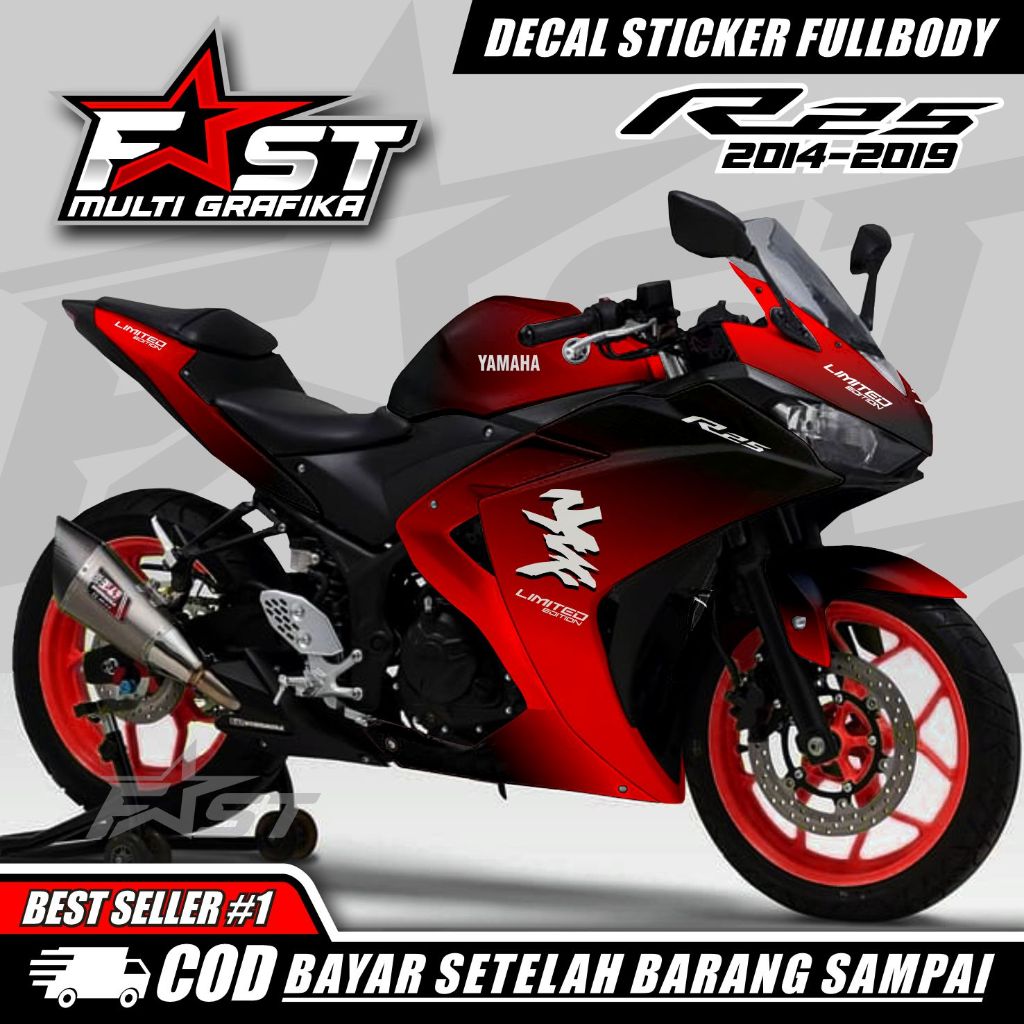Jual BISA COD STIKER Decal R15 V3 Sticker Decal Motor Yamaha R15 V3 ...