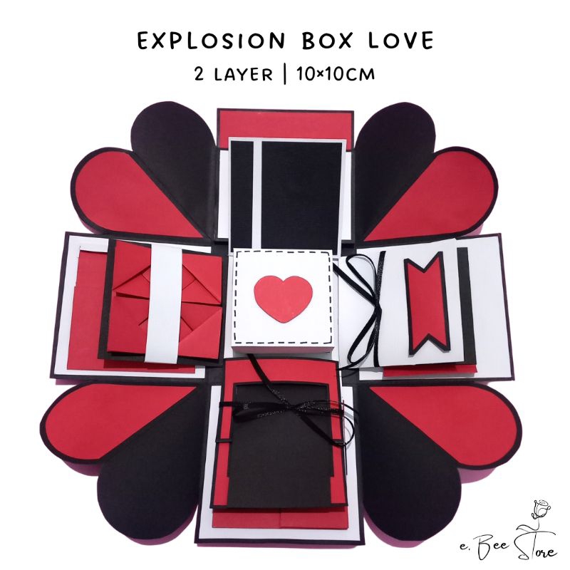 Jual EXPLOSION BOX | EXPLODING BOX LOVE 10×10 CM | KADO ULANG TAHUN ...