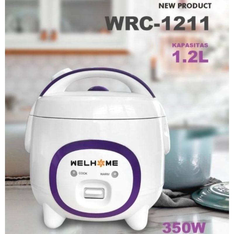Jual Welhome Rice Cooker 1.2 liter 3 in 1 WRC 1211 Model Lucu & Imut ...