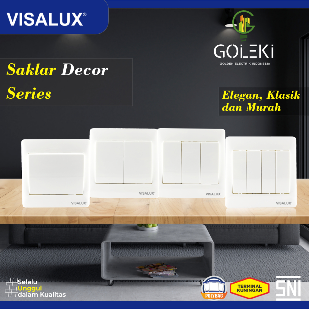 Jual GOLEKI - VISALUX Saklar Lampu Decor Series Switch On Lampu Sakelar ...