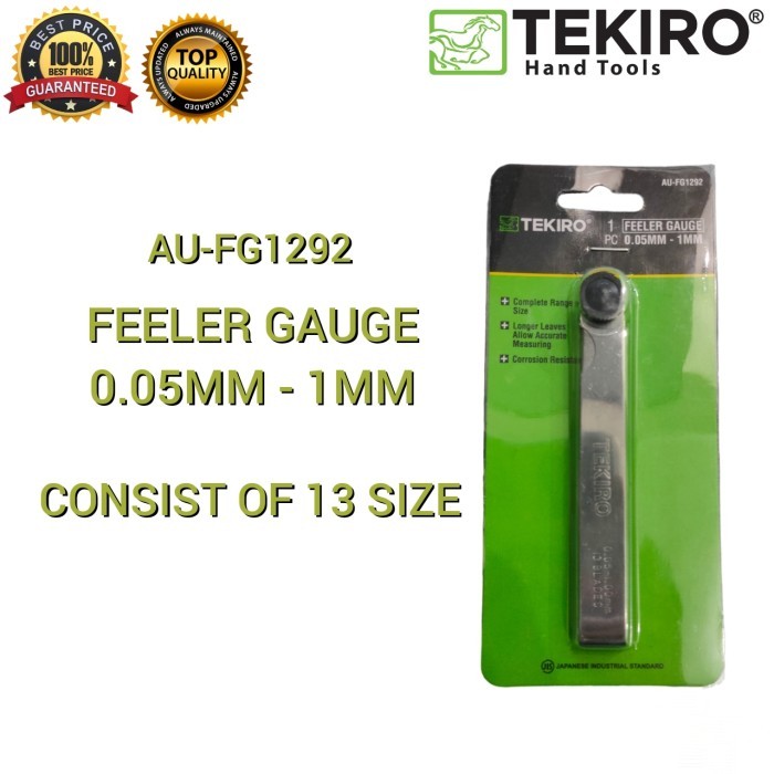 Jual TEKIRO feeler gauge 13 blades ORIGINAL Feeler Gauge TEKIRO 13 ...