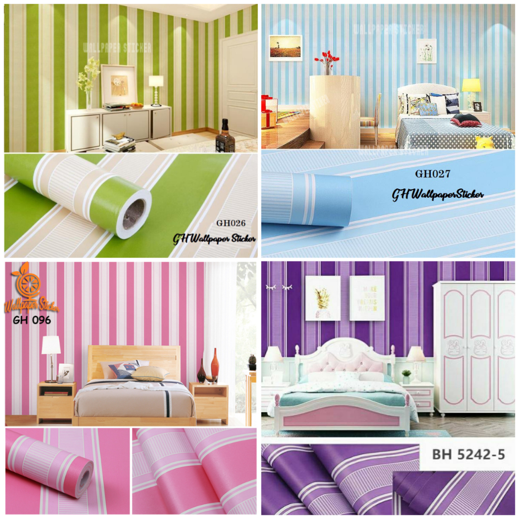 Jual PAKET 5 ROLL Wallpaper Stiker Dinding Motif Dan Karakter Premium Quality ( BUY 4 GET 1 FREE ...