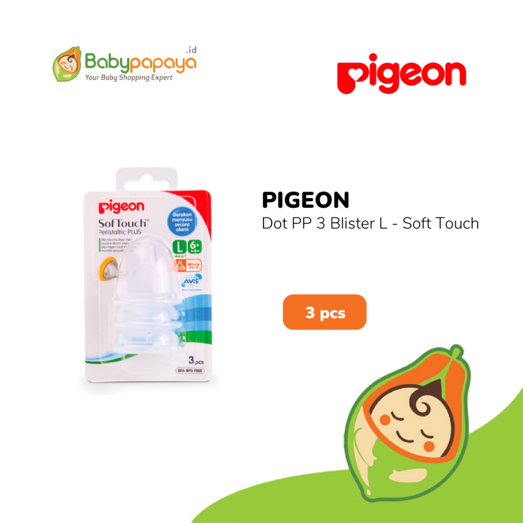 Jual PIGEON Dot Peristaltic Plus 3 Blister L - Soft Touch | Shopee ...