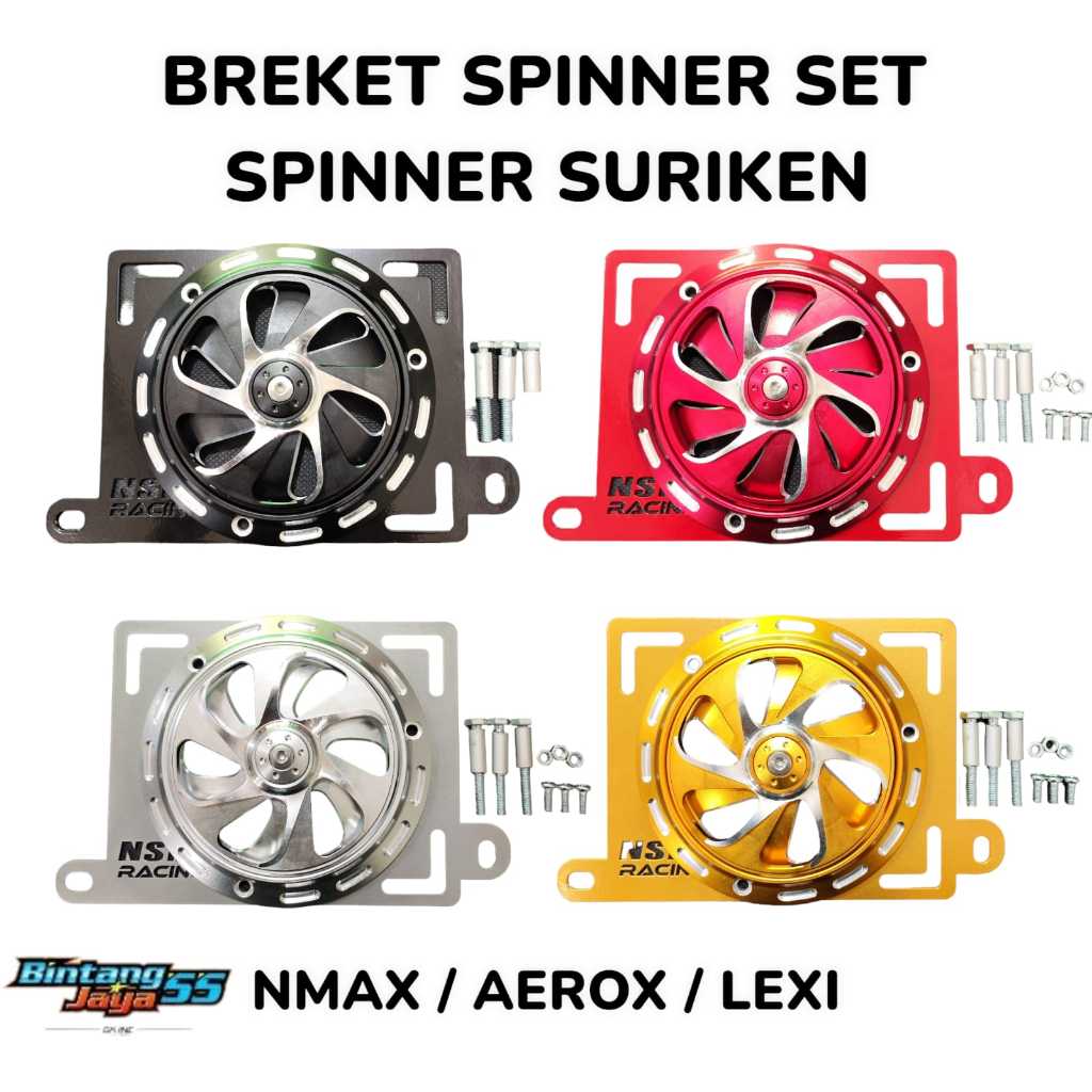 Jual BREKET SPINNER RADIATOR NSB SET SPINNER SURIKEN FULL CNC PNP NMAX ...