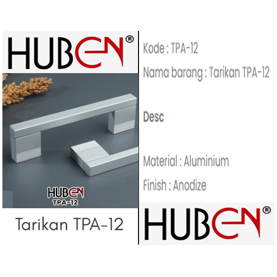 Jual Huben TPA 12 Anodize 128 mm - Tarikan atau Handle | Shopee Indonesia
