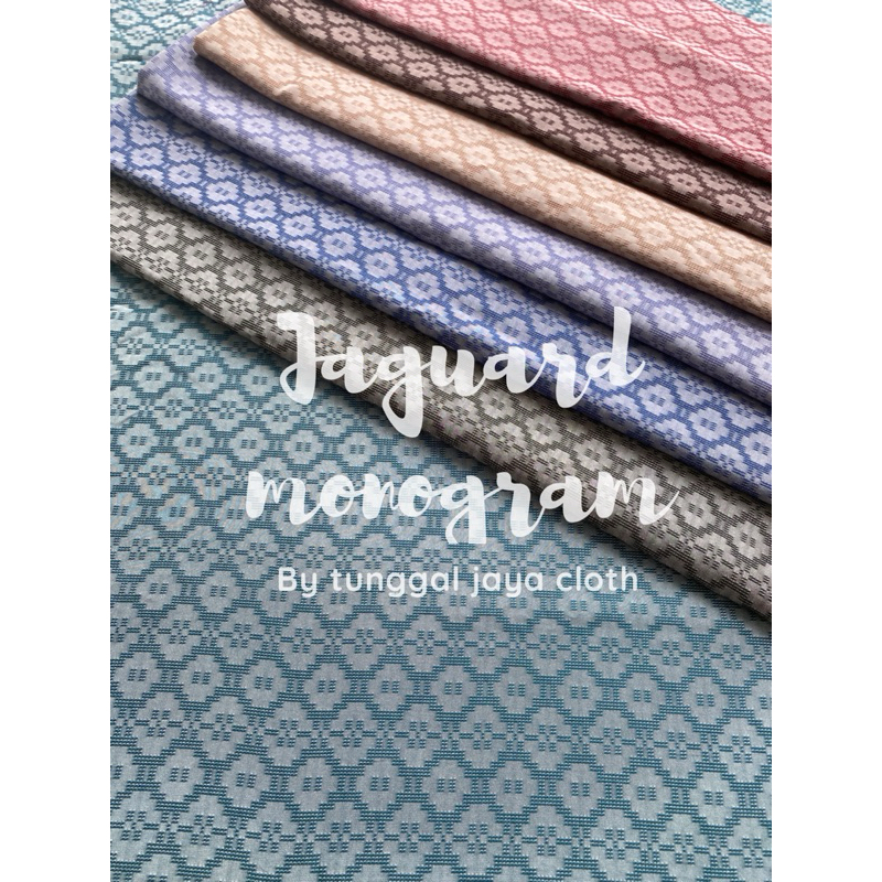 Jual jaguard monogram || kain katun jaguar monogram || jaguard doby ...
