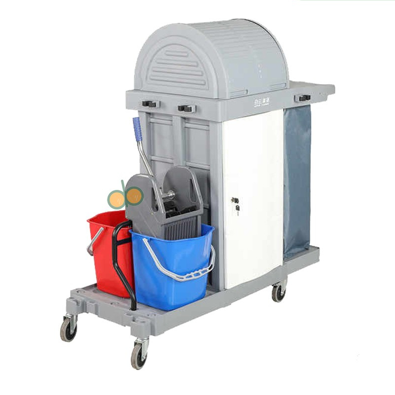 Jual Janitor Trolley Double Bucket With Doors Geo Trolly Troli ...