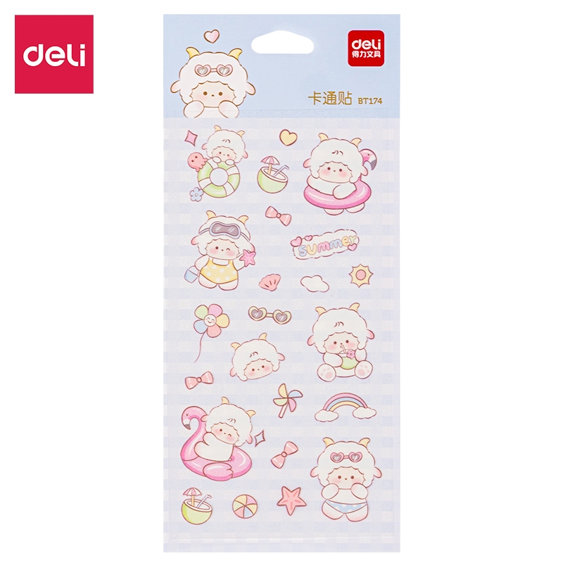 Jual Deli Stiker Hias / Sticker Lucu Berbagai Desain BT1XX | Shopee ...