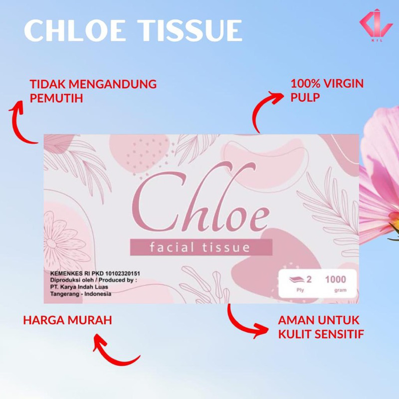 Jual Facial Tissue Chloe /tissue muka / tissue refill /tisu kiloan ...