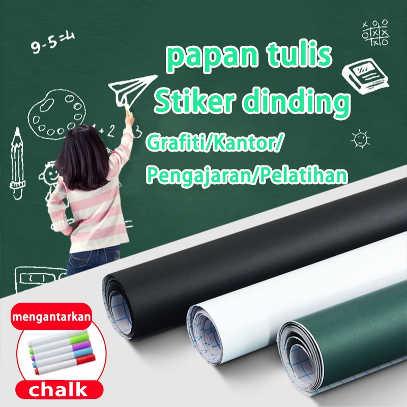 Jual Stiker Papan tulis Whiteboard Blackboard Spidol Kapur tempel Putih ...