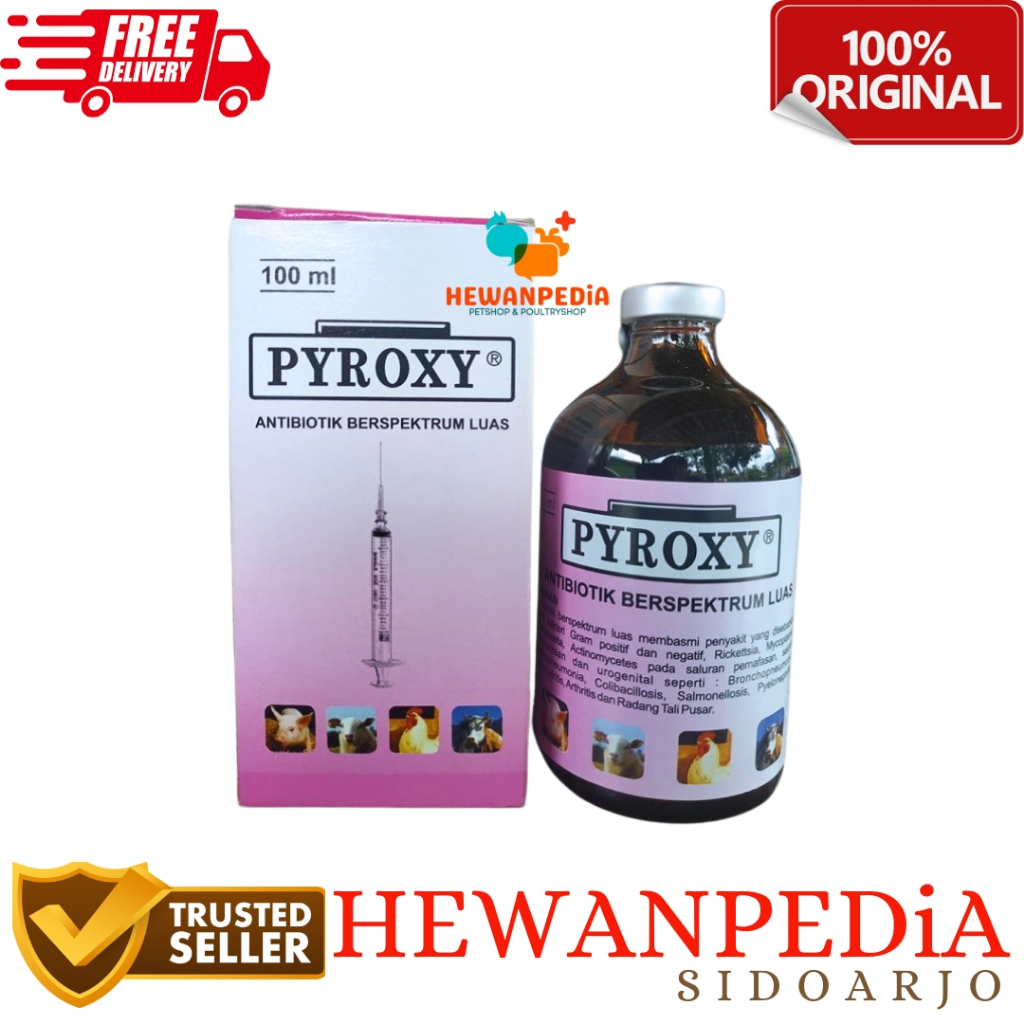 Jual PYROXY 100 ml OTC Hewanpedia - Antibiotik Hewan Oxytetra Spektrum Luas Piroxy | Shopee ...