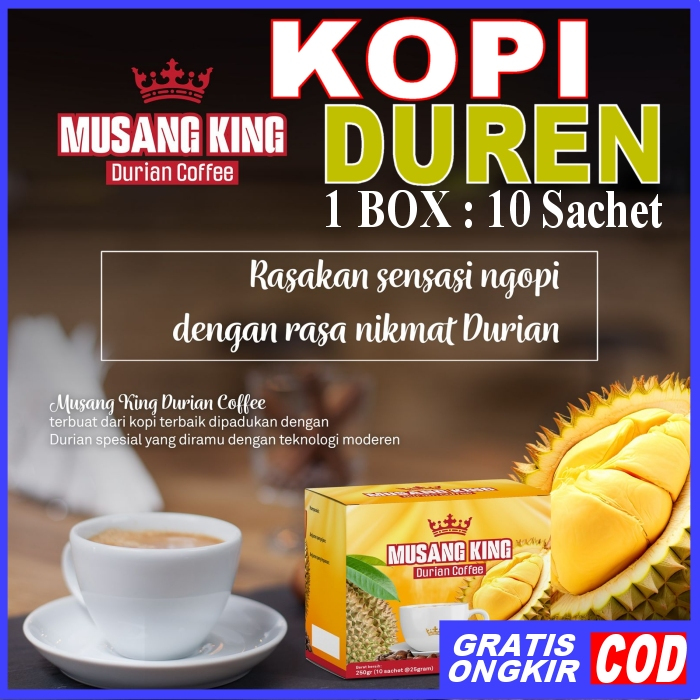 Jual KOPI DURIAN MUSANG KING BOX GROSIR kopi instan rasa duren durian Mao Shan Wang malaysia ...