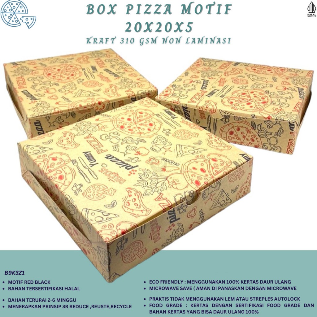 Jual Dus Pizza 20x20 / Box Pizza Motif / Box Pizza / Kardus Pizza ...