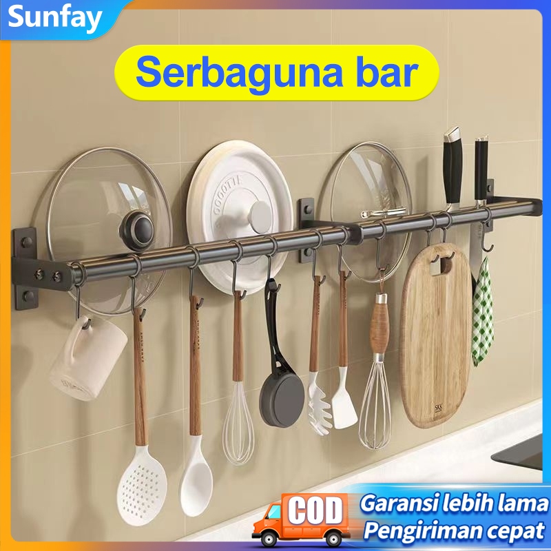 Jual Rak Dapur, Rak Dinding Gantung Alumunium Serbaguna Minimalis ...