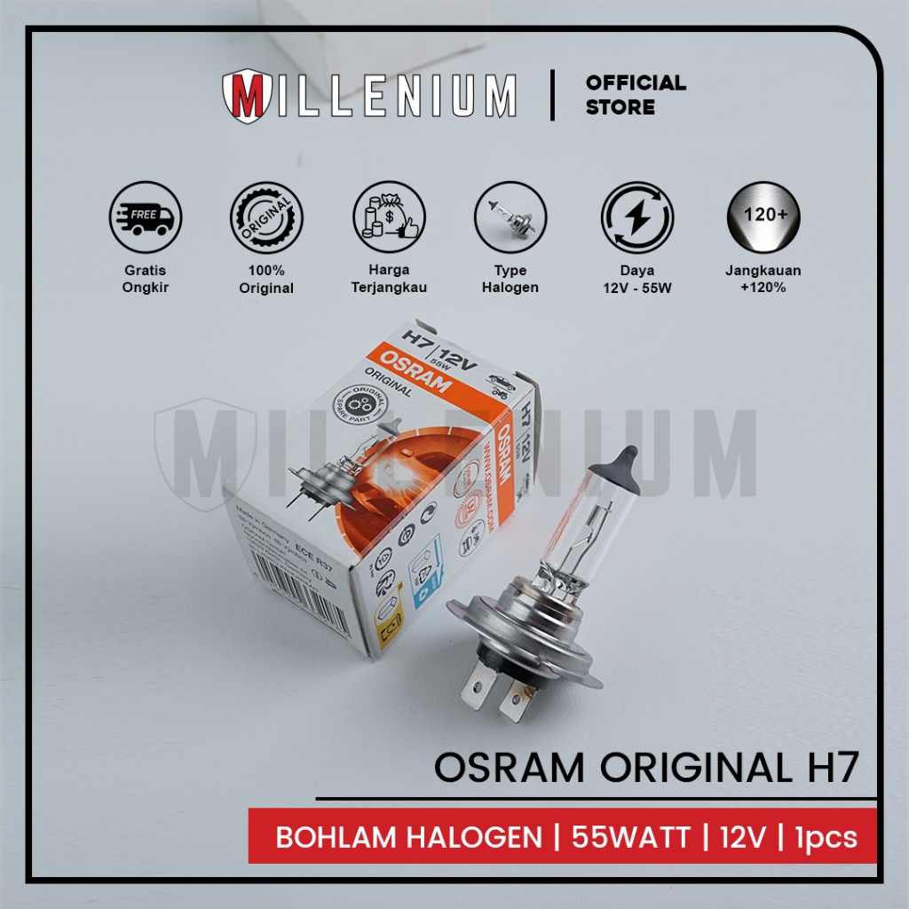 Jual Bohlam Osram / Lampu Foglamp Mobil H7 12V 55W Standard Original ...