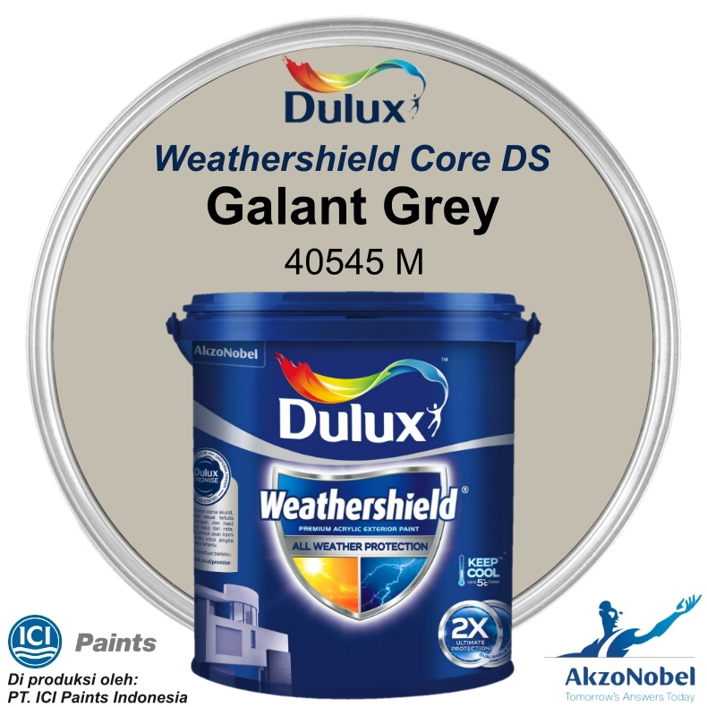 Jual CAT DULUX WEATHERSHIELD 2.5 LT - GALANT GREY 40545M | Shopee Indonesia