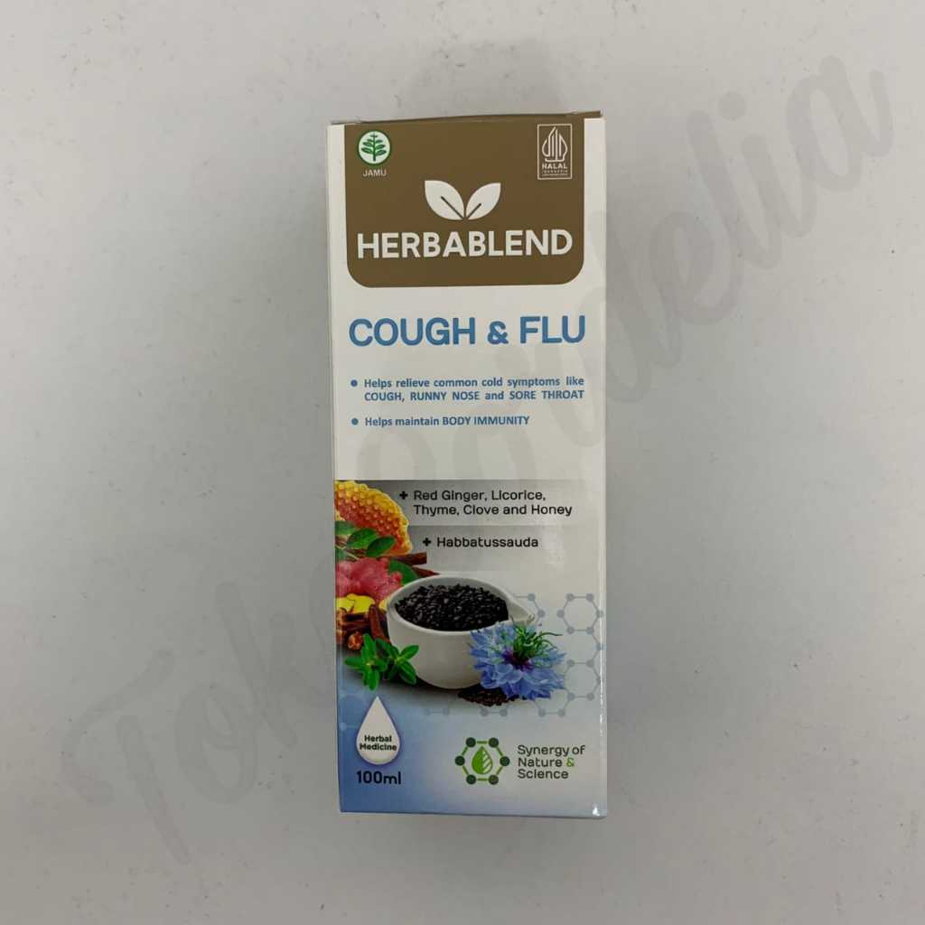 Jual HERBABLEND COUGH FLU 100ML OBAT BATUK PILEK HERBAL HABATUSSAUDA JAHE | Shopee Indonesia