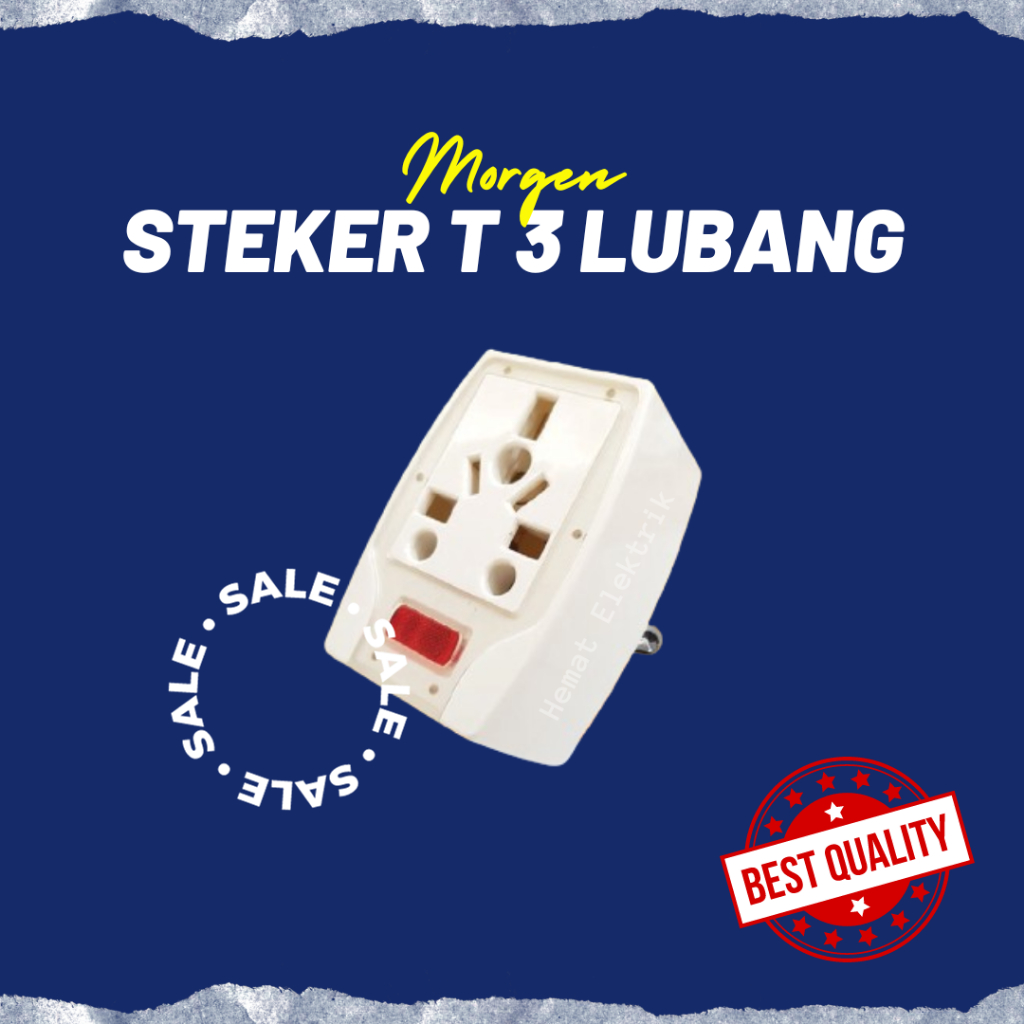 Jual Terminal Listrik Colokan 3 Lubang Steker T Universal Serbaguna ...