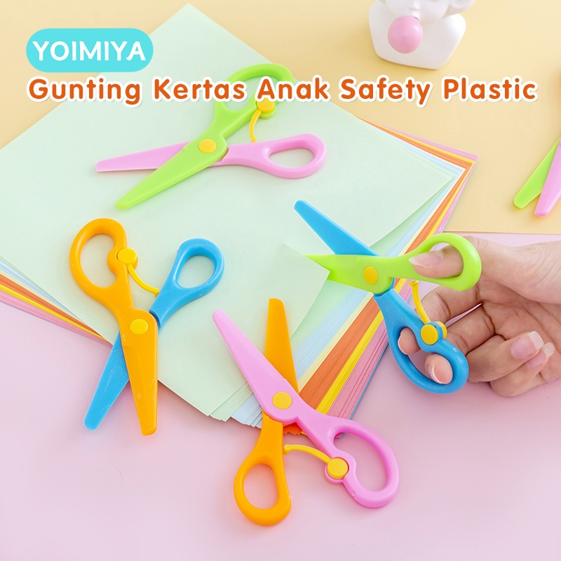 Jual gunting kertas anak/gunting plastik anak/ gunting plastik/ gunting ...